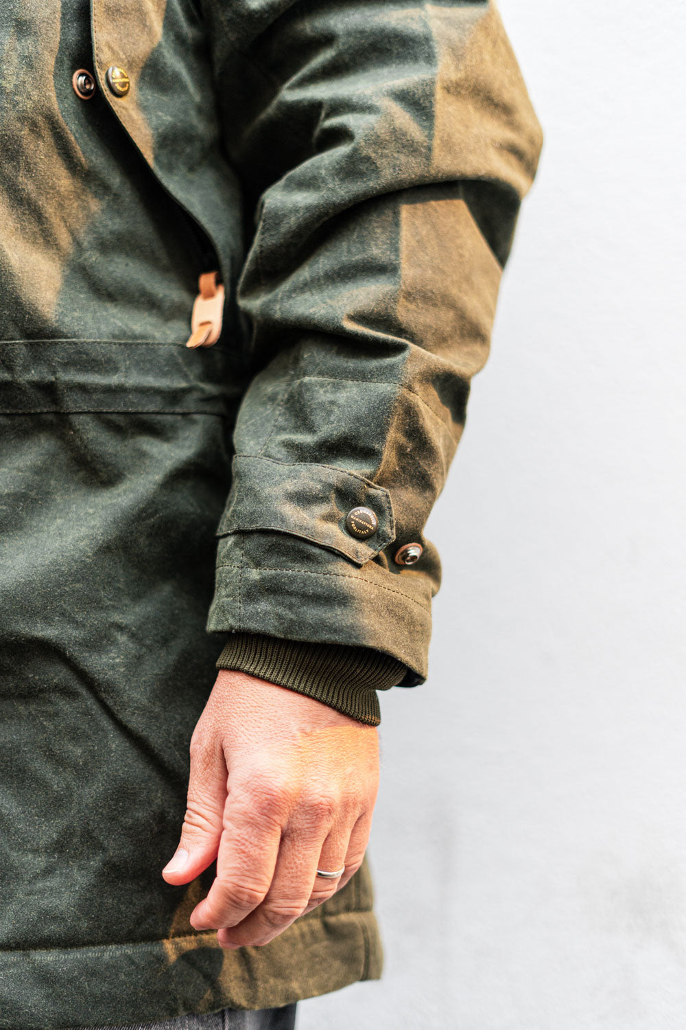 Manifattura Ceccarelli Long Mountain Jacket Dark Green Brown Lining ...