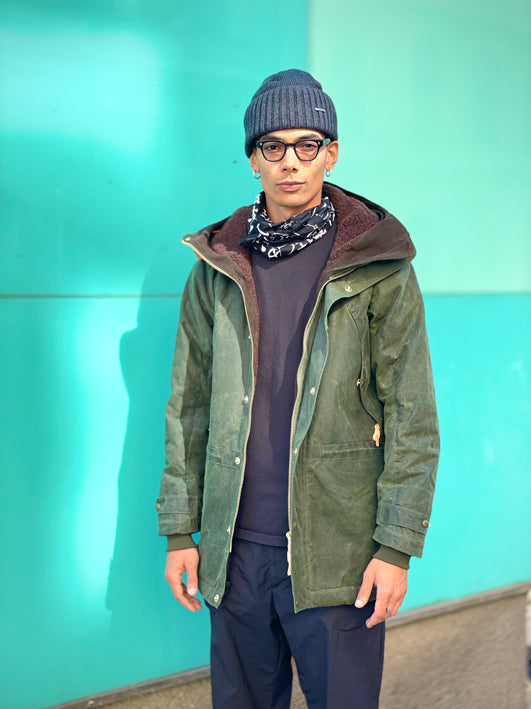 Manifattura Ceccarelli Long Mountain Jacket Dark Green Brown Lining ...